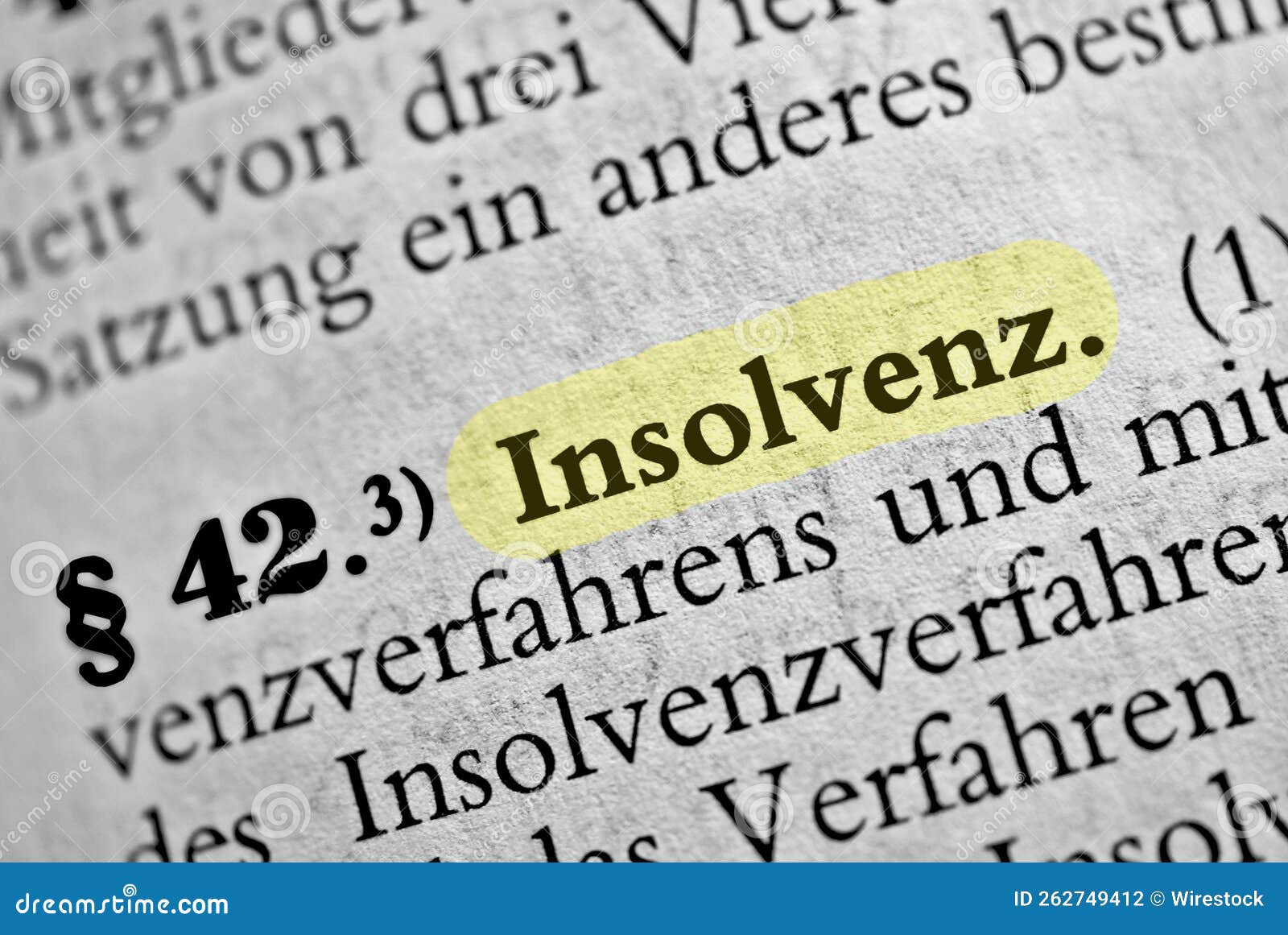 Close-up of a Word in German Dictionary with Initial, Definition and ... Close-up of a Word in German Dictionary with Initial, Definition and ...