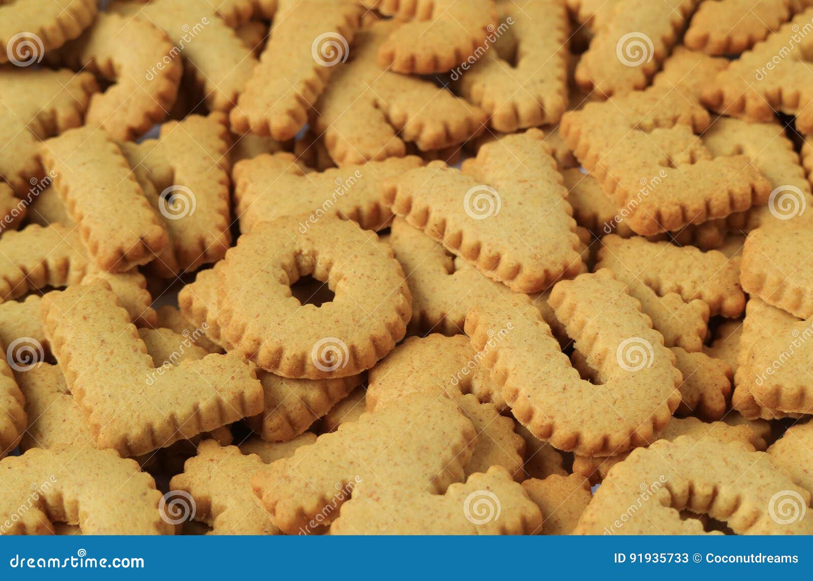 Close-up of the Word I LOVE U Spelled with Alphabet Shaped Biscuits on ...