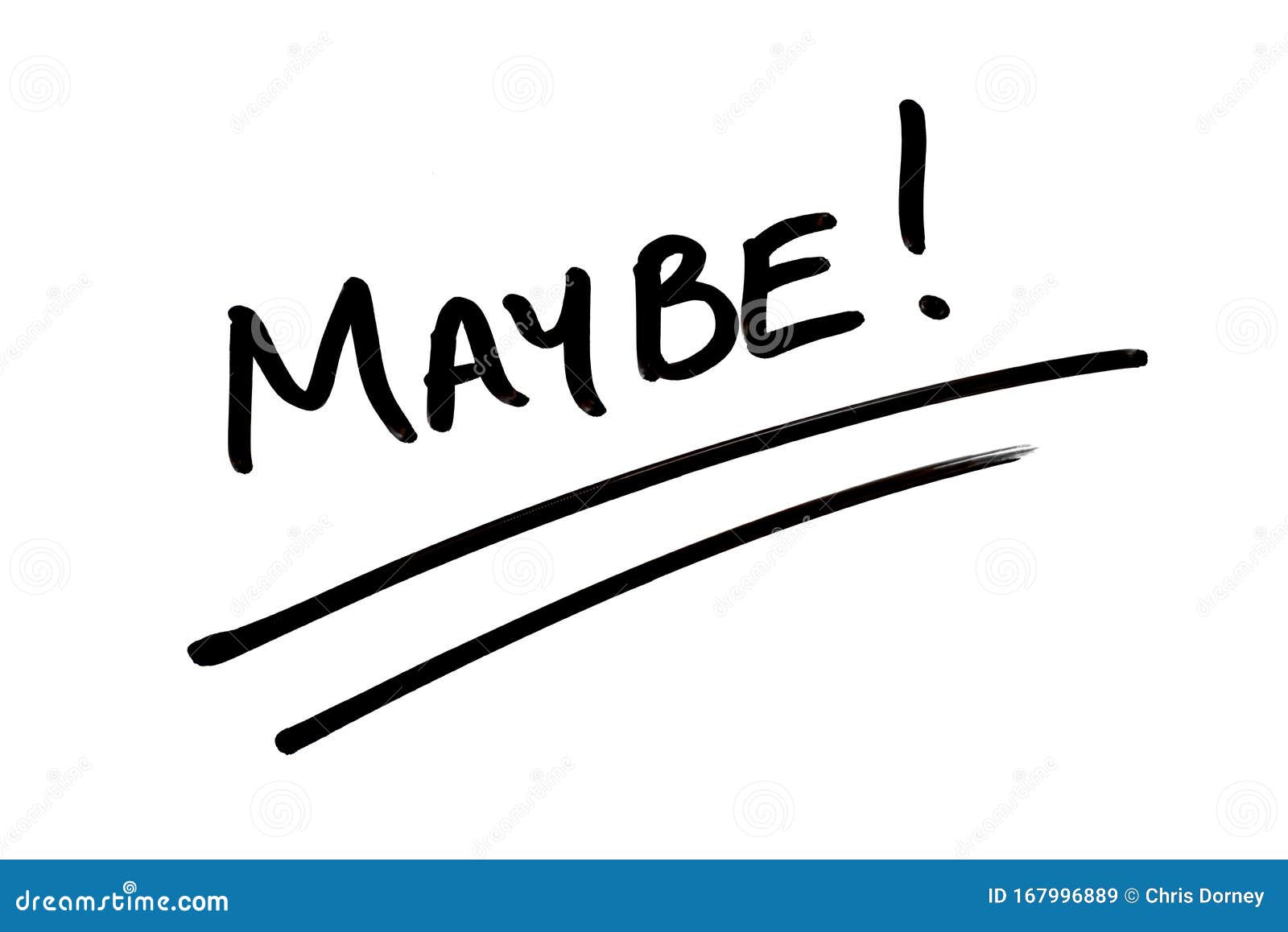 MAYBE stock illustration. Illustration of sign, feasible - 167996889