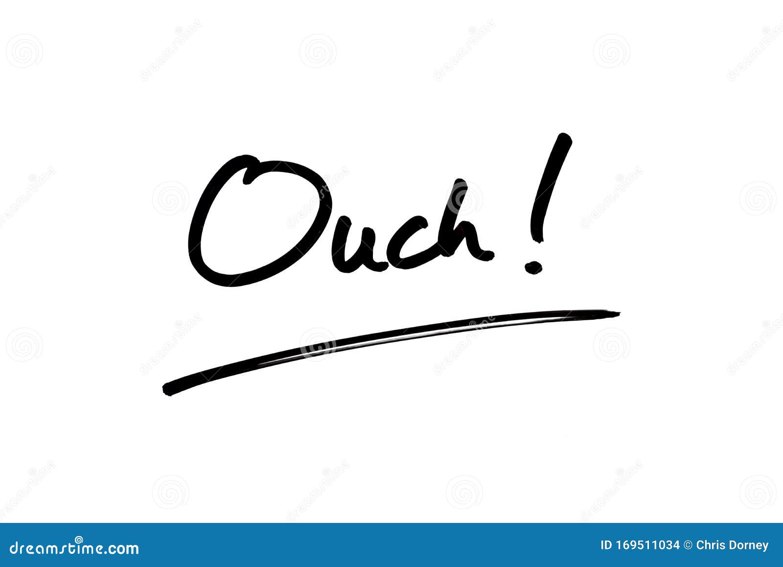 Ouch stock illustration. Illustration of emergency, notice - 169511034