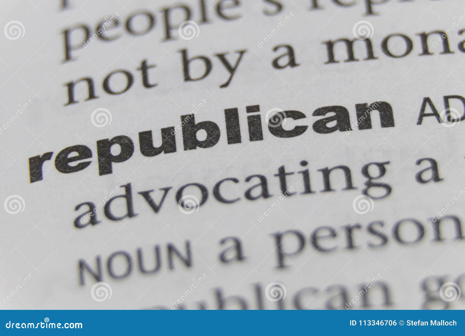 Close Up of the Word Republican Stock Photo - Image of word, success ...