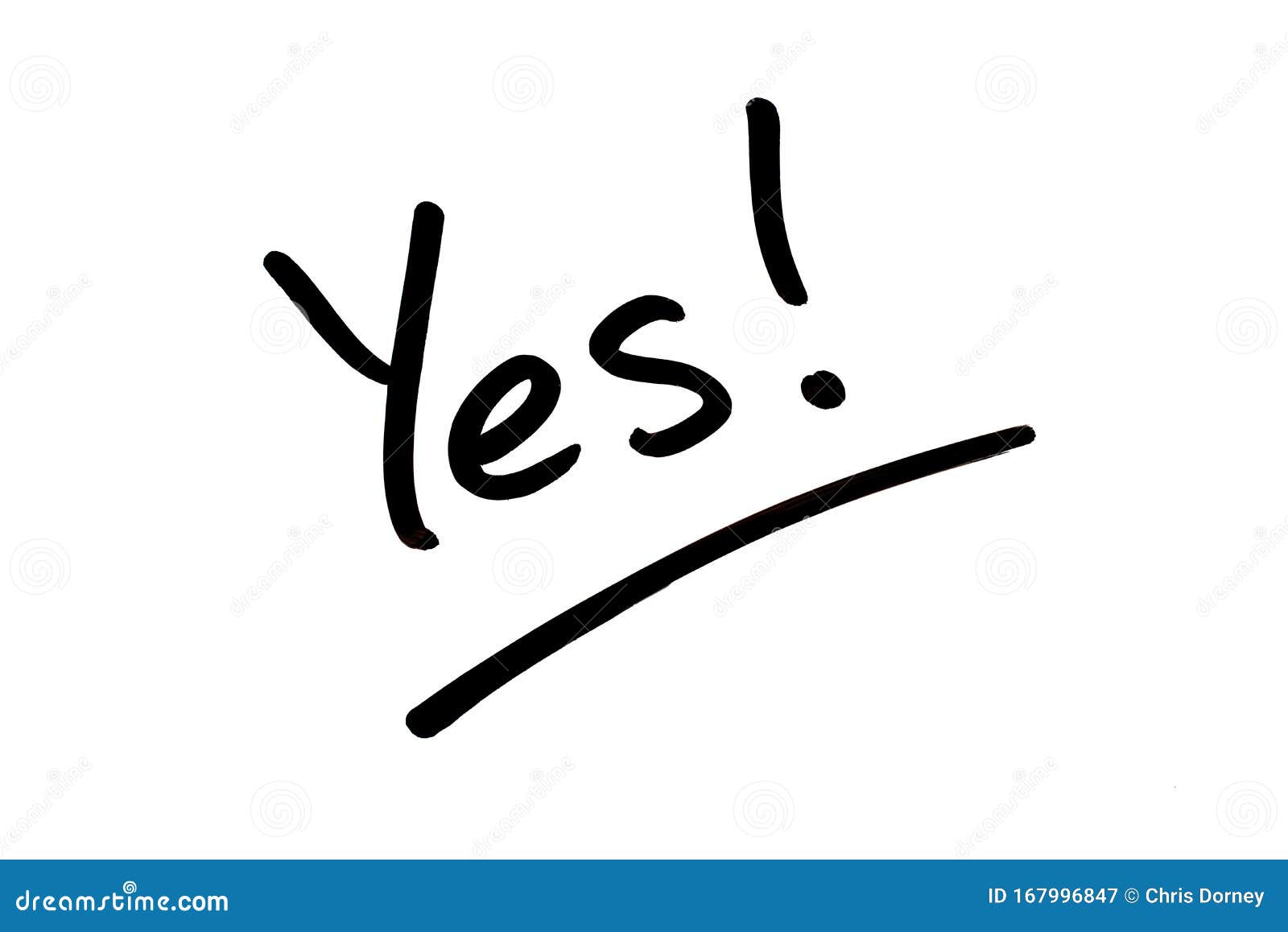 Yes stock illustration. Illustration of doodle, close - 167996847