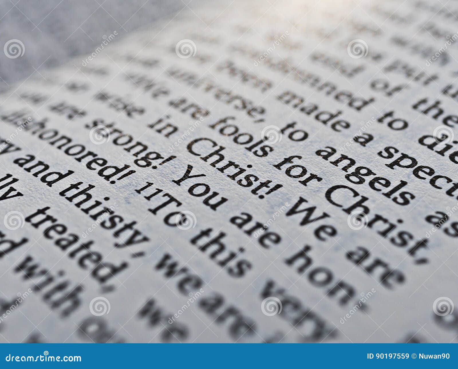 Close Up Words of Holy Bible Stock Image - Image of bible, belief: 90197559