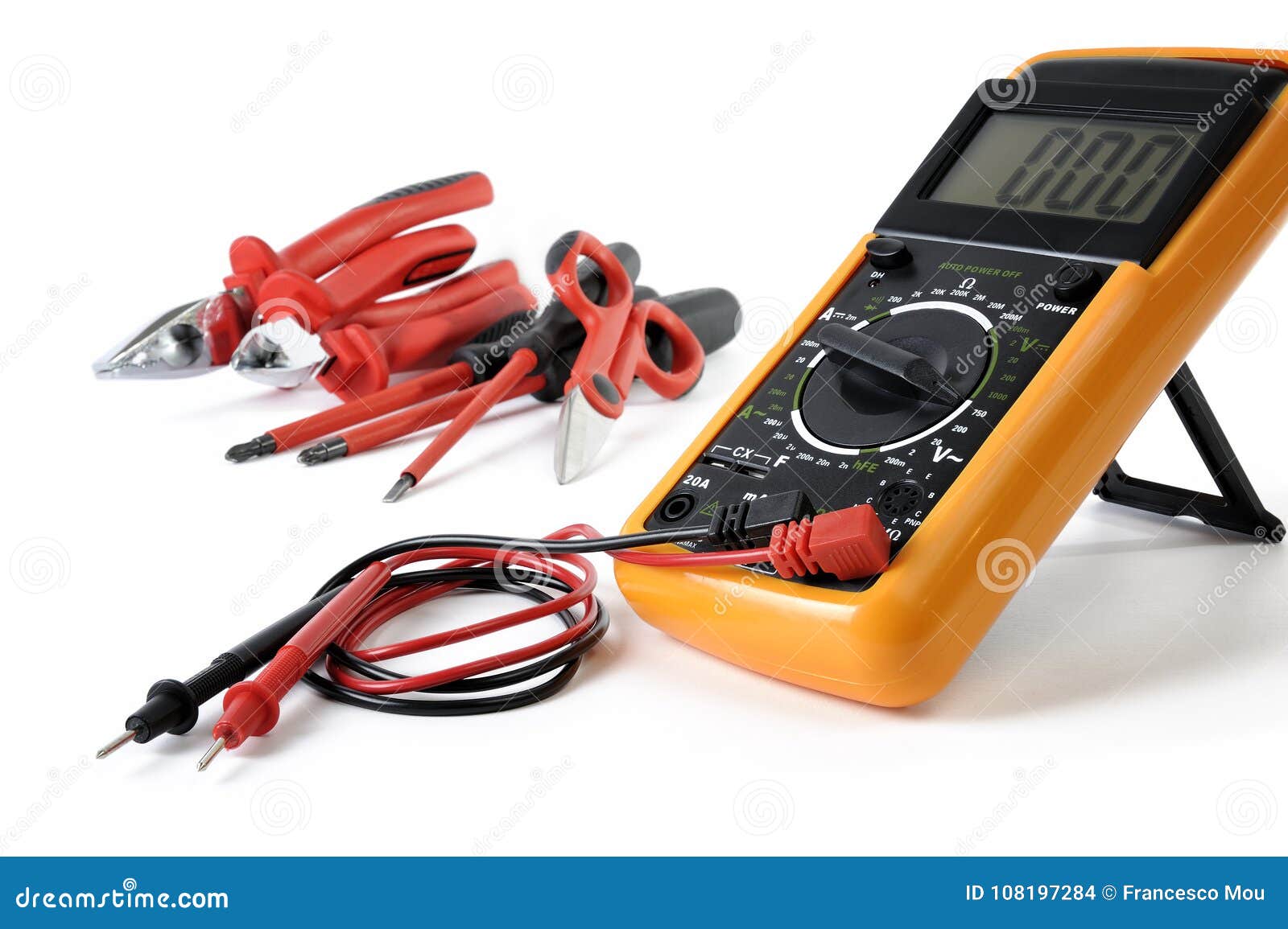 Close Up of Work Tools for Electrical Installations, Isolated on White ...