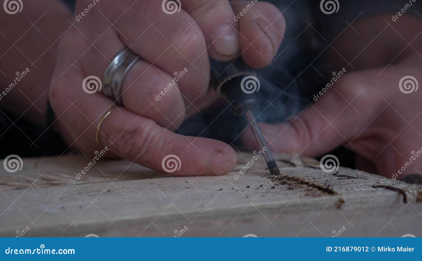 Hacking Wood. Destroy. Man Builder Uniform Hold Axe. Man Builder Hold ...