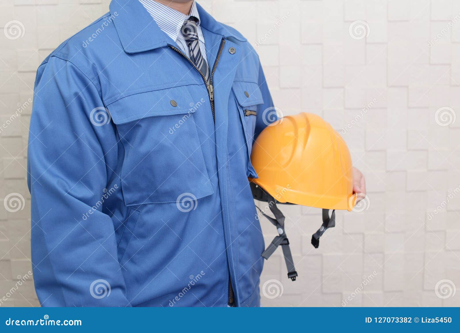 Worker with a safety hat stock photo. Image of happy - 127073382