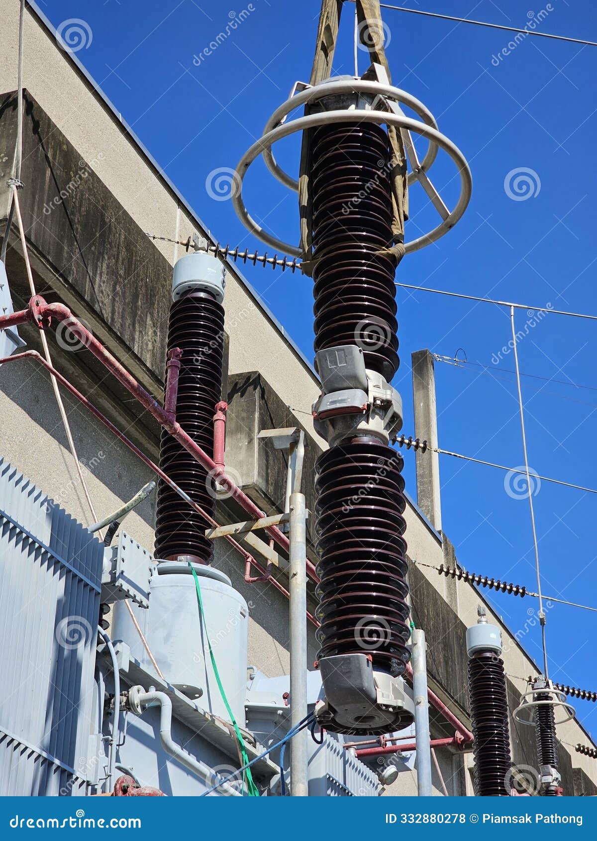 Close Up Of Transformer Oil Tank On High Voltage Obsolete Vintage ...