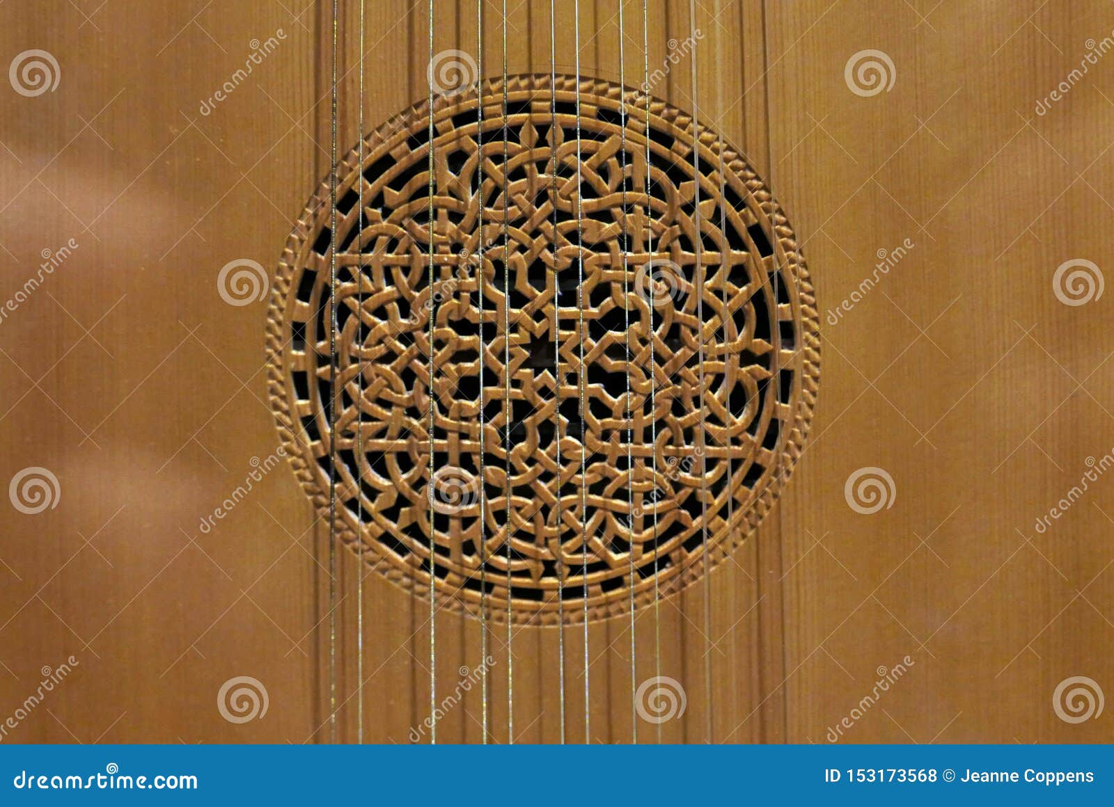 Close-up of the Working Opening of an Ancient Instrument with 8 Strings ...