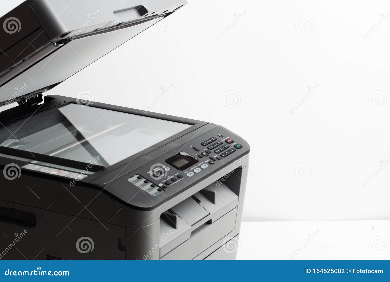 Close-up Working Printer Scanner Copier Device - Image Stock Photo ...