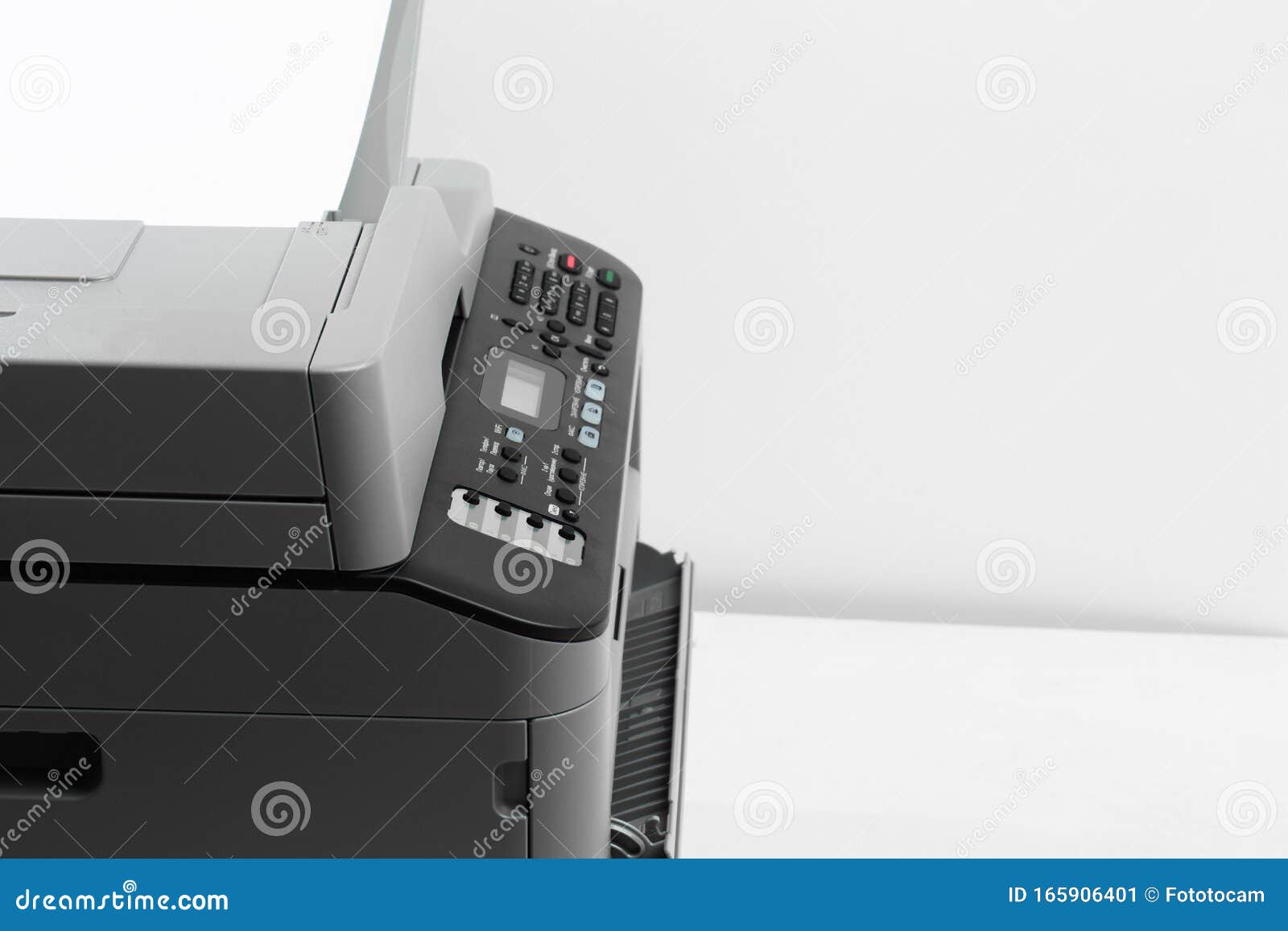 Close-up Working Printer Scanner Copier Device - Image Stock Image ...