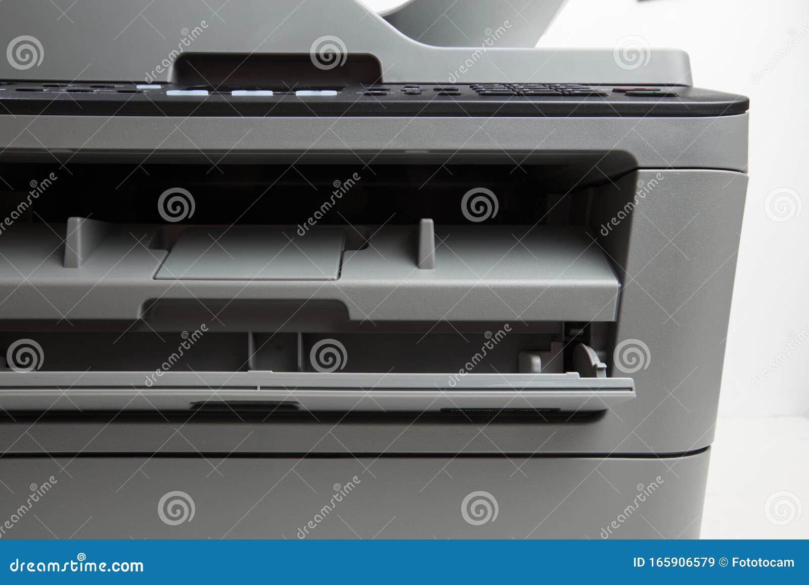 Close-up Working Printer Scanner Copier Device - Image Stock Image ...