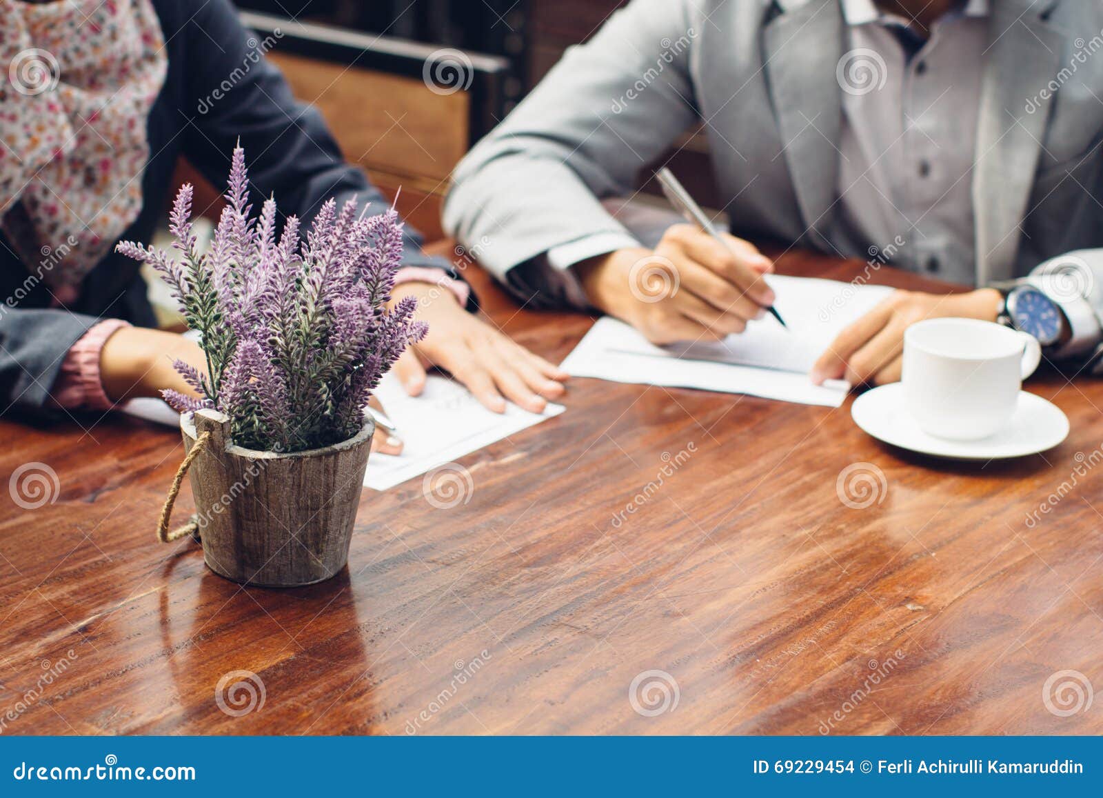 Close Up of Working Process at Business Meeting Stock Photo - Image of ...