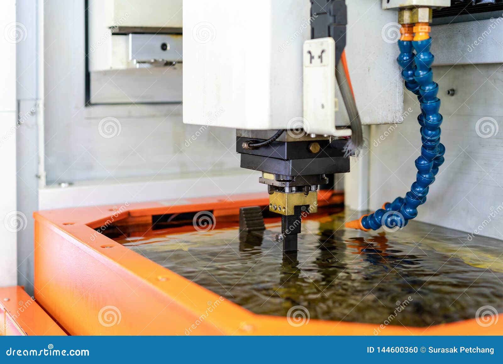 Close Up Workpiece and Graphite Electrode during Working on Automatic ...