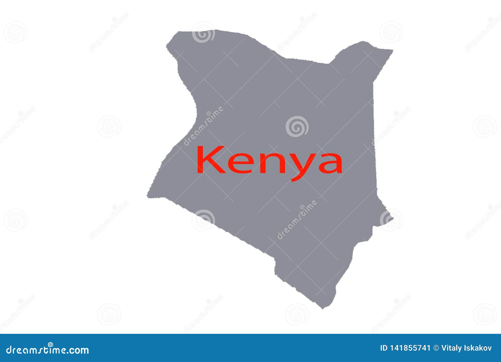 Close Up of a World Map with the Country of Kenya in Focus Stock ...
