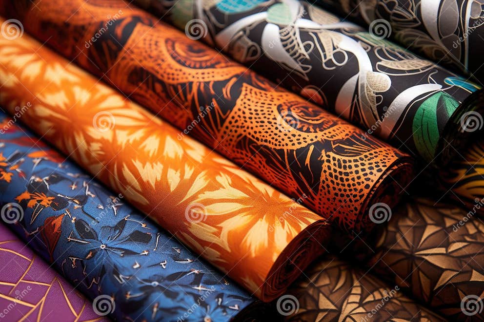 Close-up of Wrapping Paper Patterns and Textures Stock Photo - Image of ...