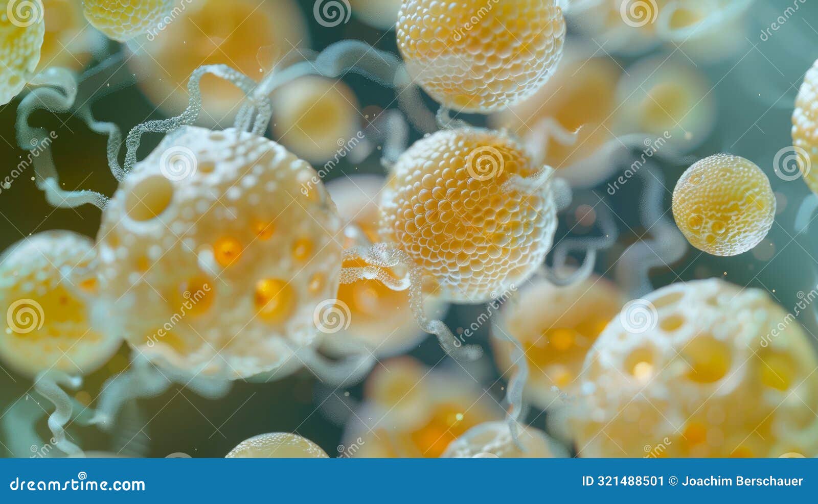 Close Up of Yeast Cells in the Fermentation Process Showcasing ... Close Up of Yeast Cells in the Fermentation Process Showcasing ...