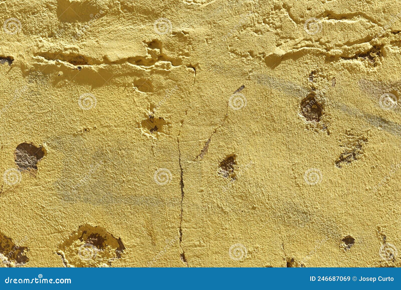 A Close Up of a Yellow Mortar Wall Stock Image - Image of renovation ...
