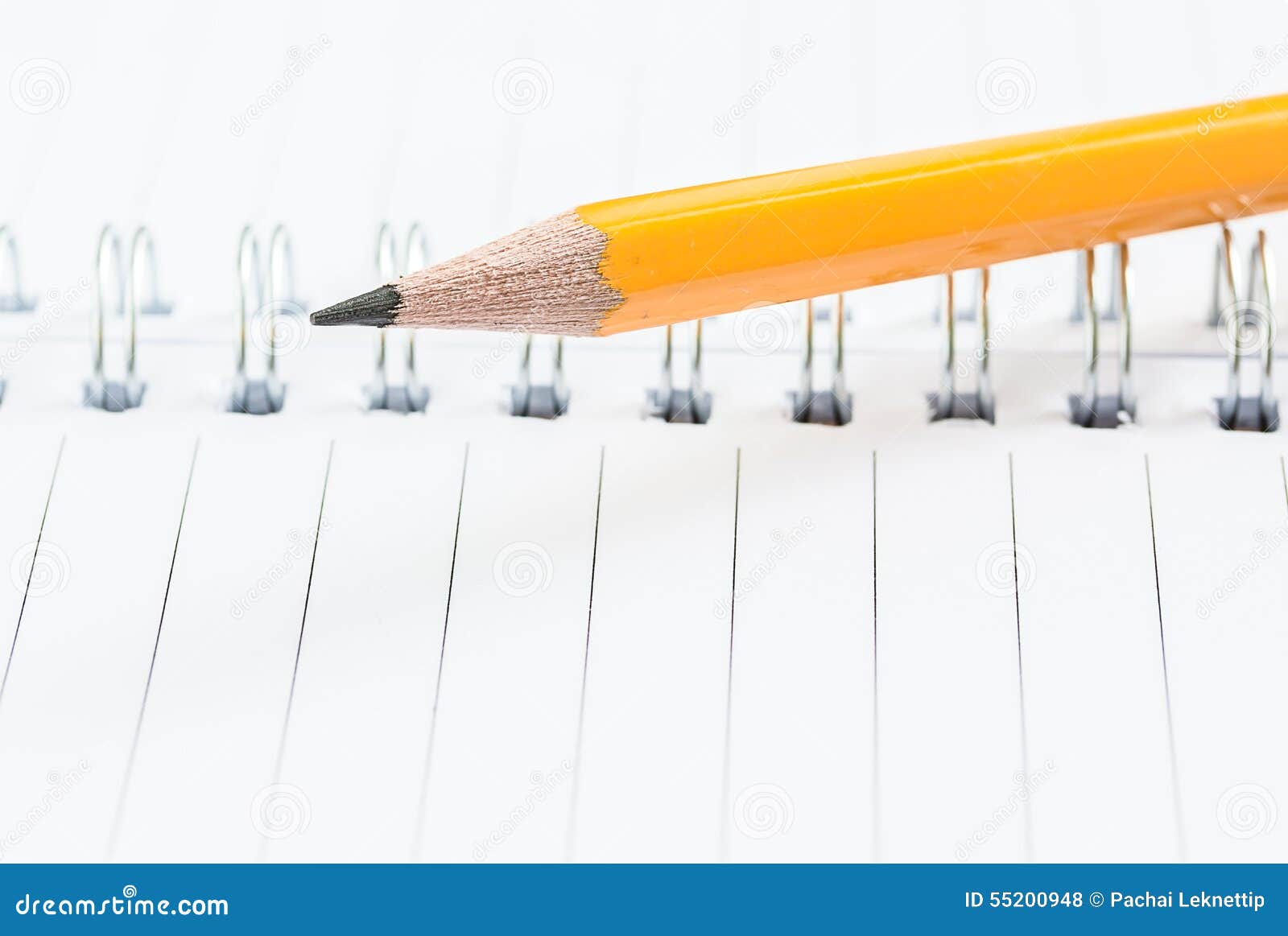 Close-up Yellow Pencil on Notebook Stock Photo - Image of building ...