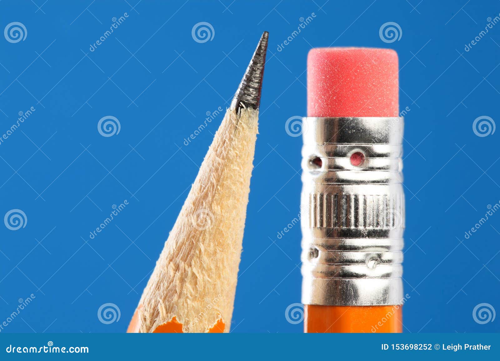 Close Up of Yellow Pencil Tip and Eraser Stock Photo - Image of ...