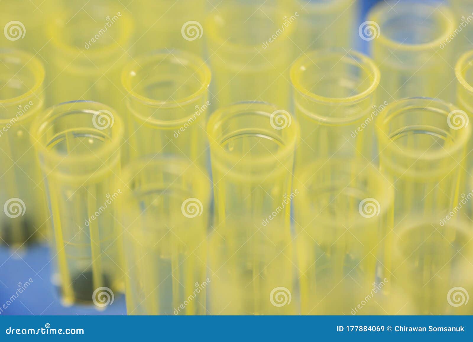 Close Up Yellow Pipette Tips Stock Image - Image of liquid ...