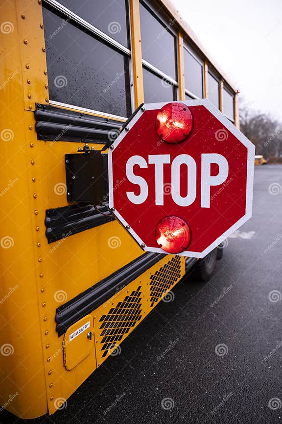 Close Up of a Yellow School Bus Stock Photo - Image of station, school ...
