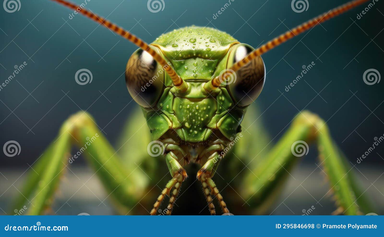 Close Up of Yellowish Green Grasshopper Face Stock Photo - Image of ...