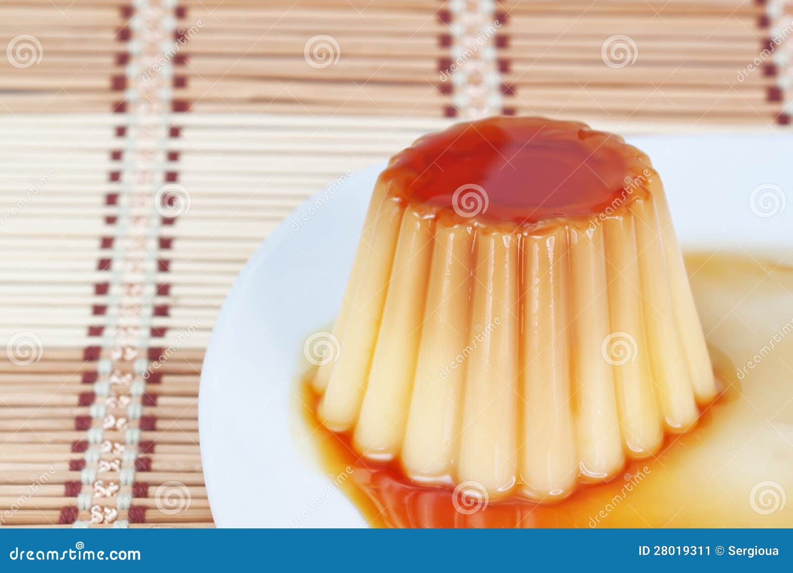 Close-up of Yogurt Pudding on a Plate. Stock Image - Image of food ...