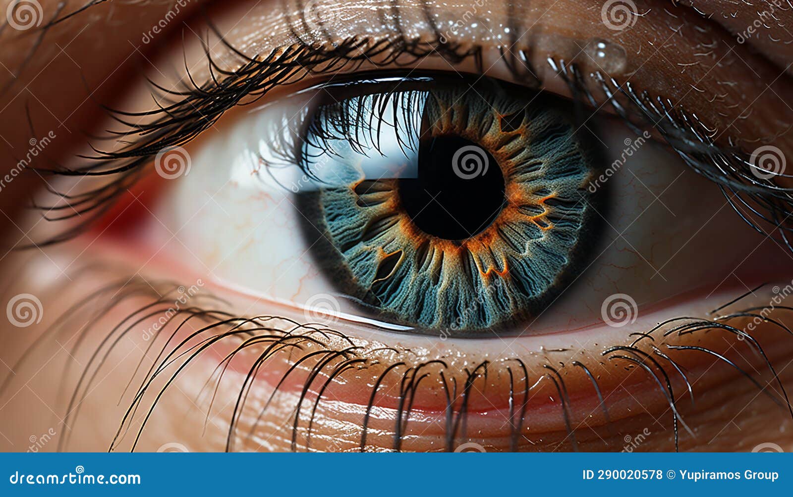 Close Up of a Young Adult Eye, Staring into the Camera Generated by AI ...