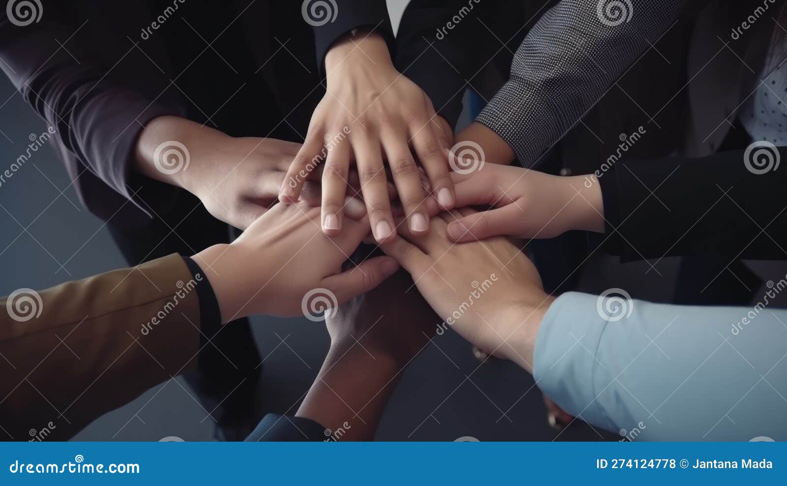 Close Up of Young Business People Putting Their Hands Together. Stack ...