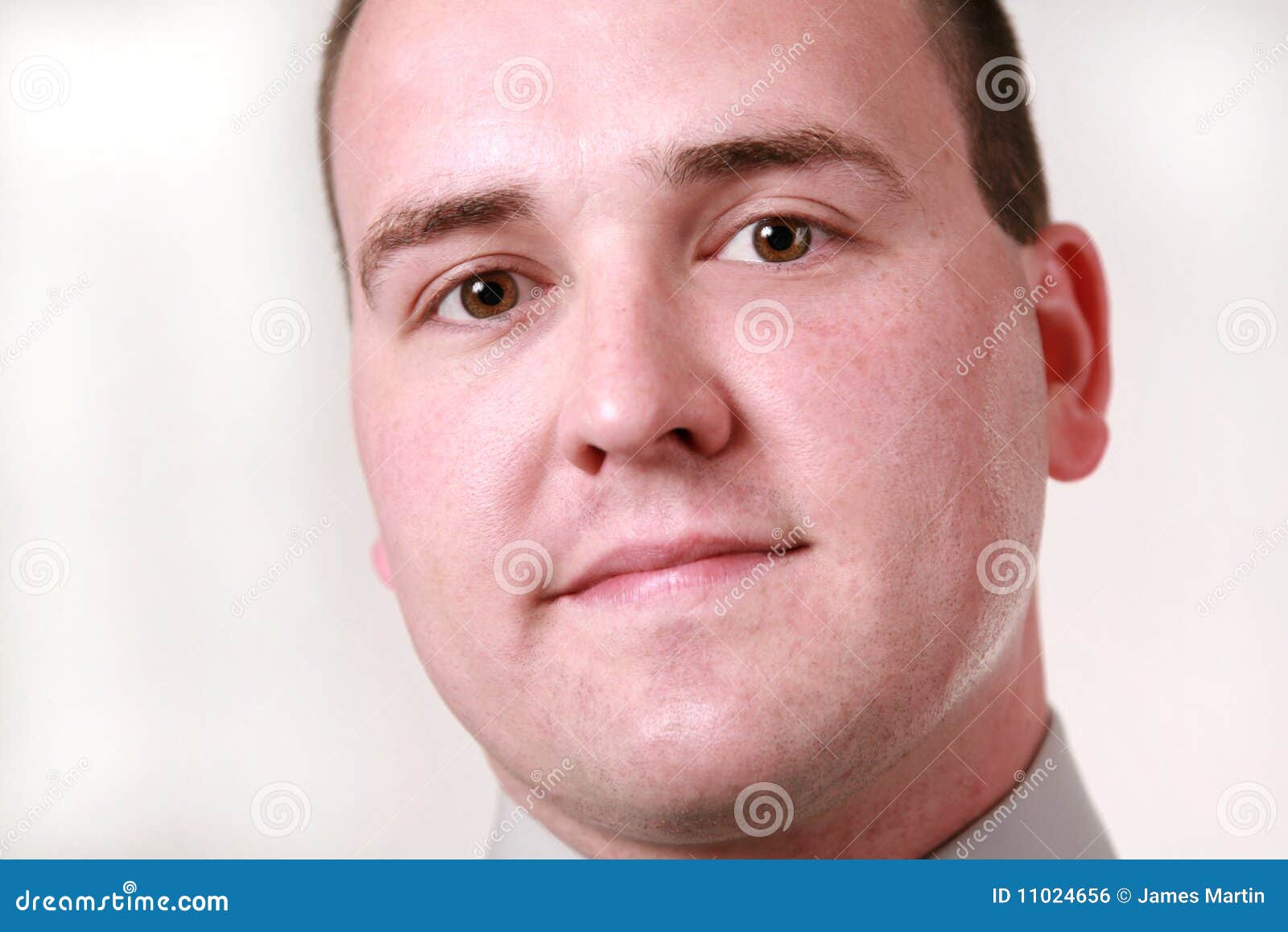 Close Up of a Young Male Face Stock Photo - Image of adult, confident ...
