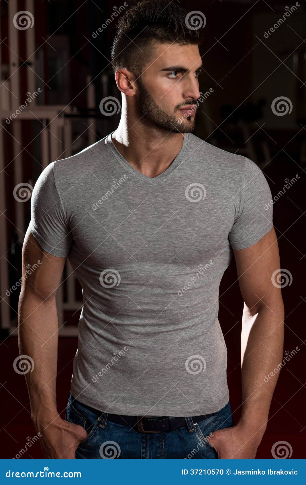 Close-Up of a Young Male Model Stock Photo - Image of expression, face ...