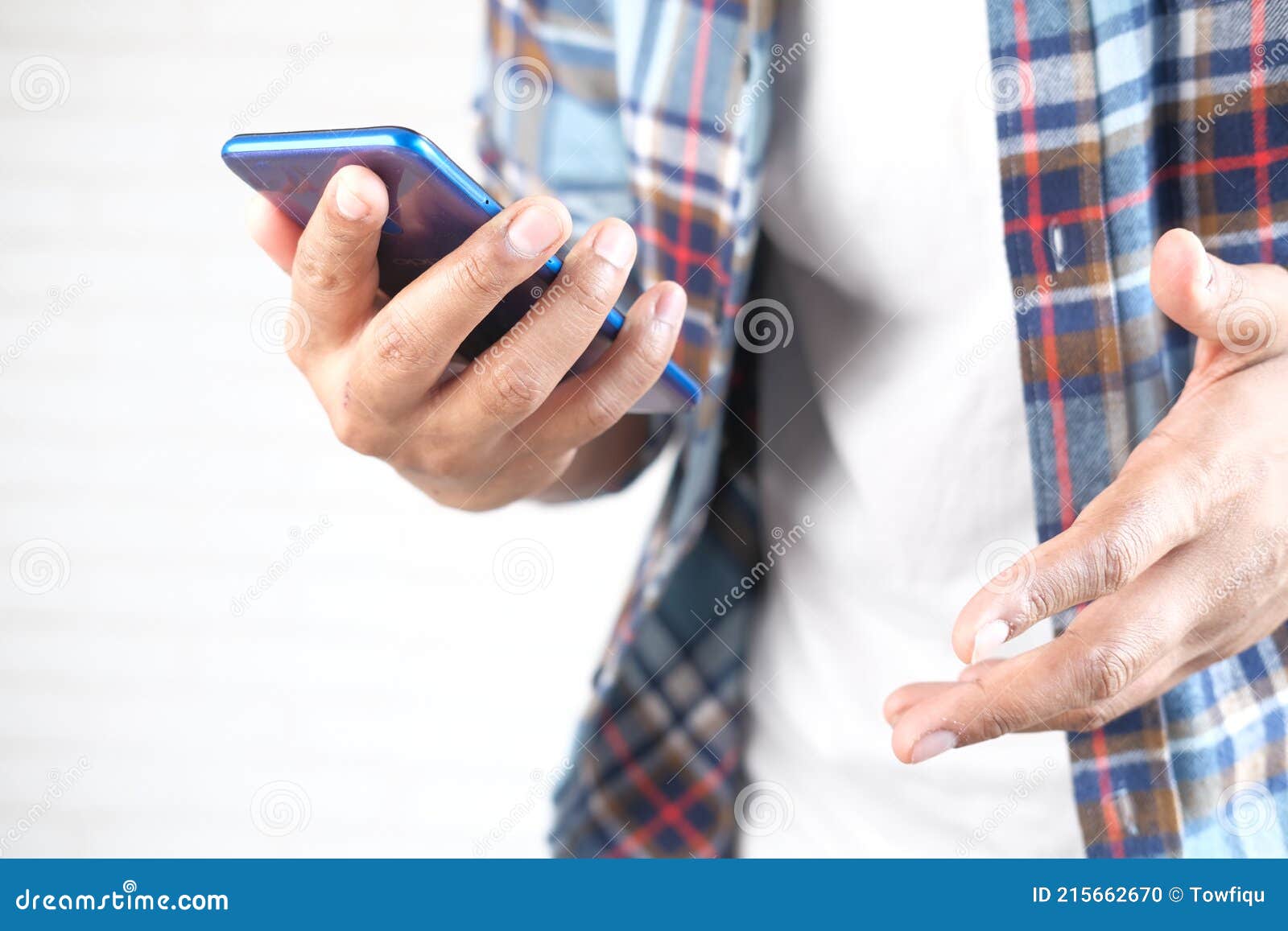 Close Up of Young Man Hand Using Smart Phone. Stock Photo - Image of ...