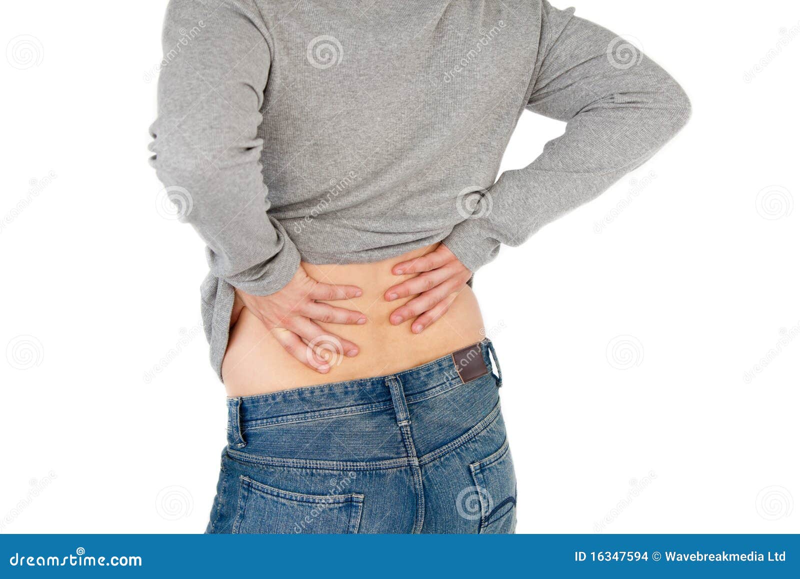 Close-up of a Young Man Having a Backache Stock Photo - Image of ...