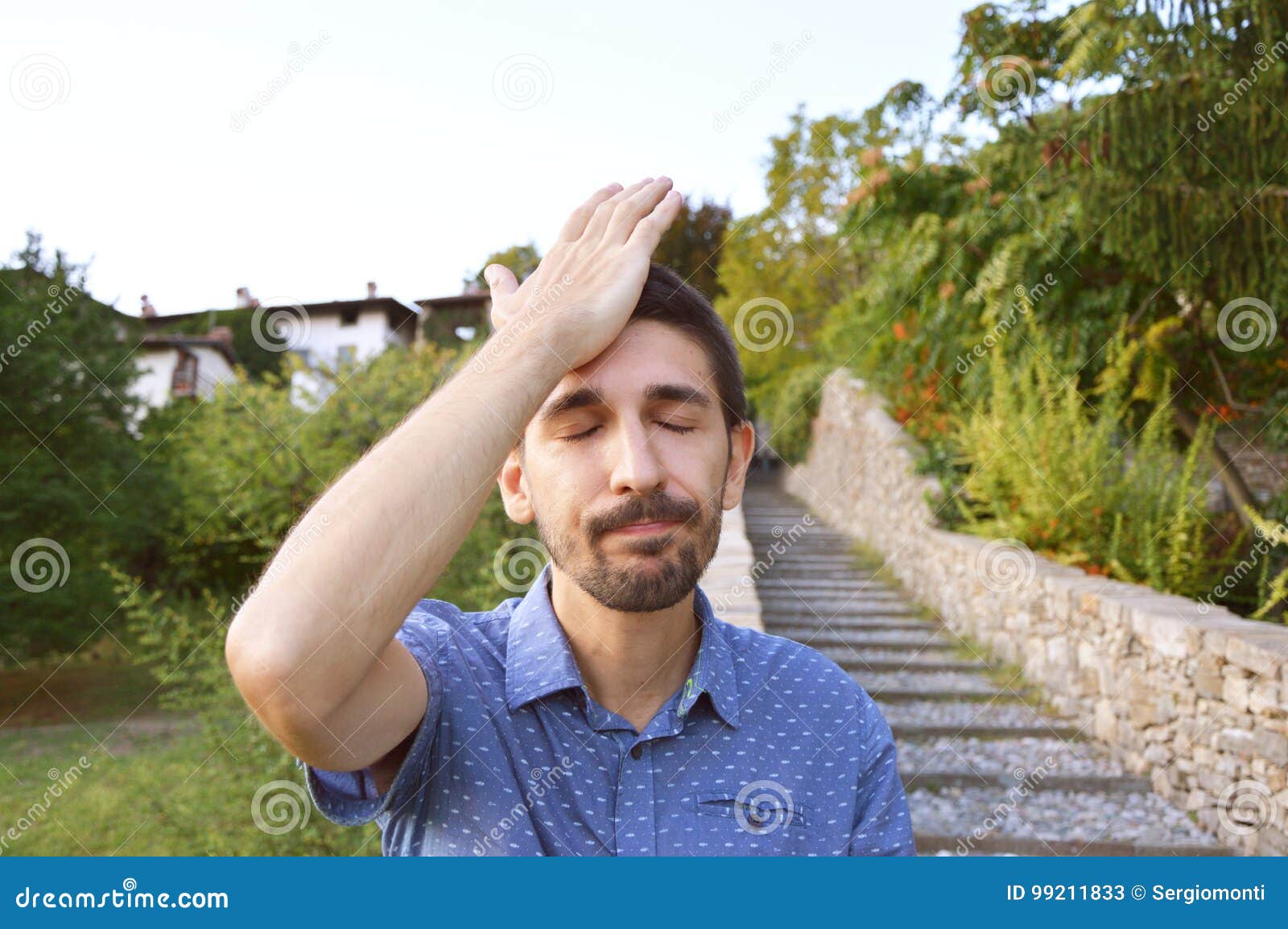 Close Up of a Young Man Who Forgot Something Important Stock Image ...