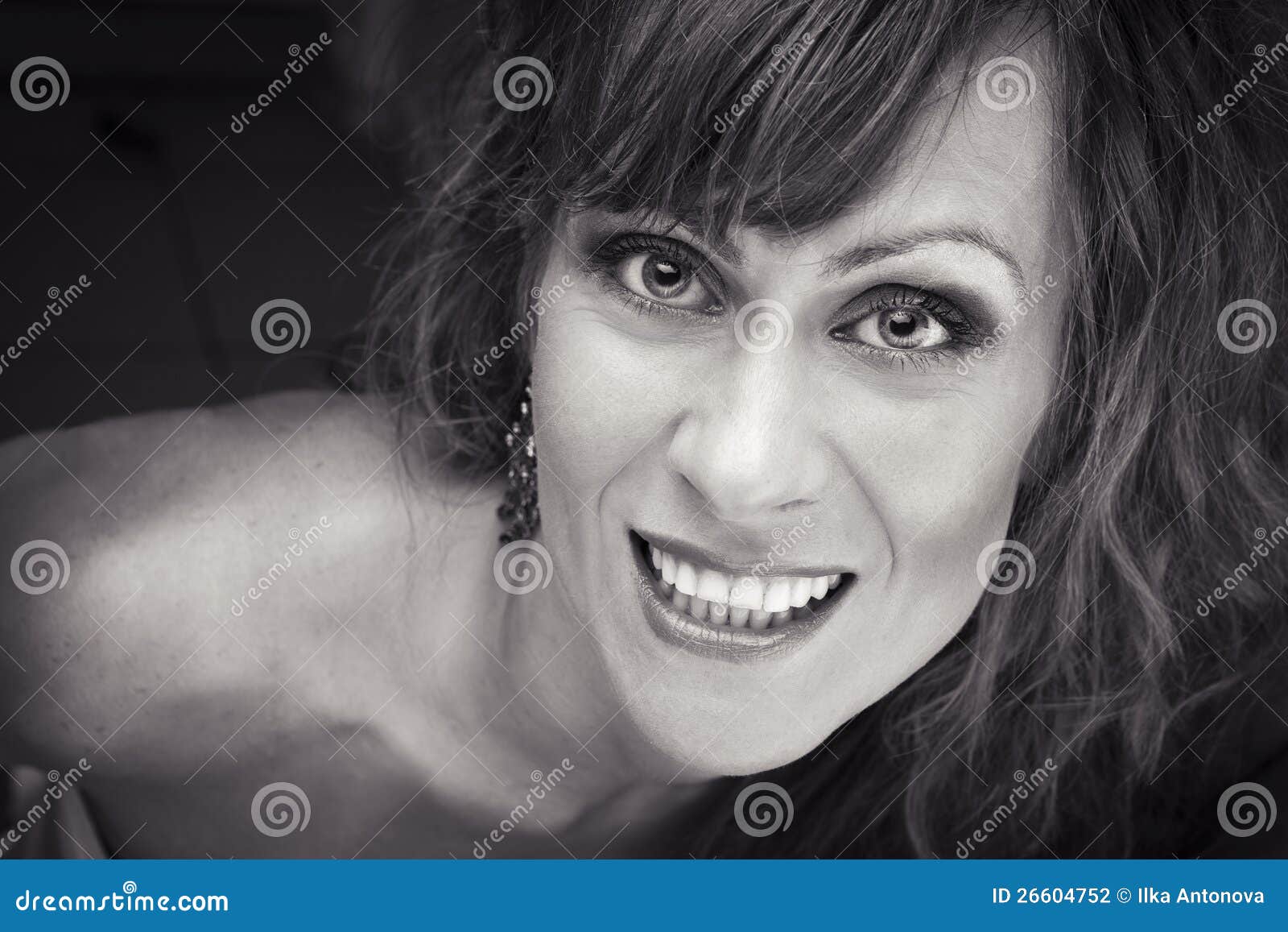 Close-up of a Young Woman Looking Excited Stock Photo - Image of adult ...