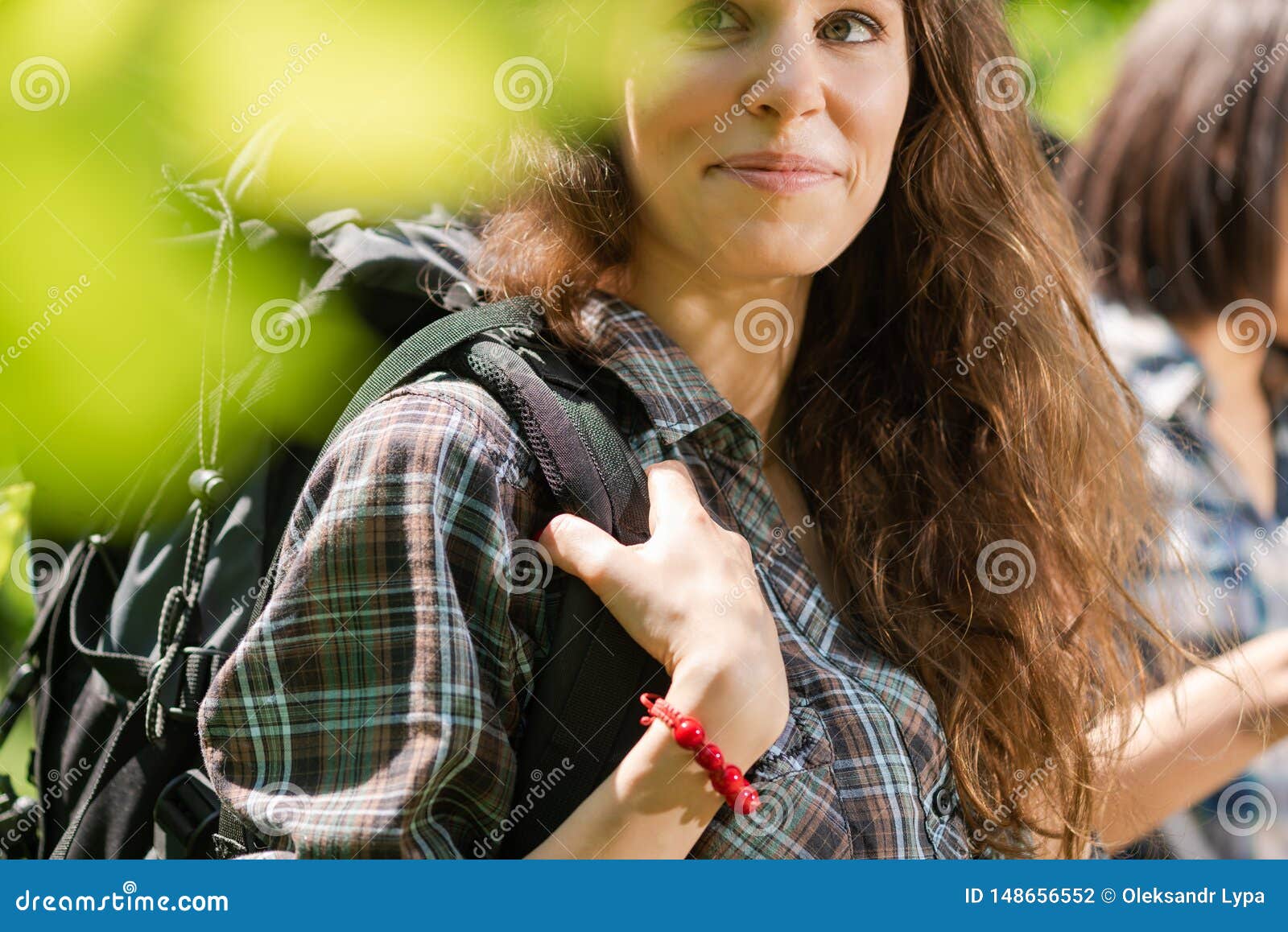 Close Up of Woman Toursit Hold Backpack Stock Photo - Image of bracelet ...