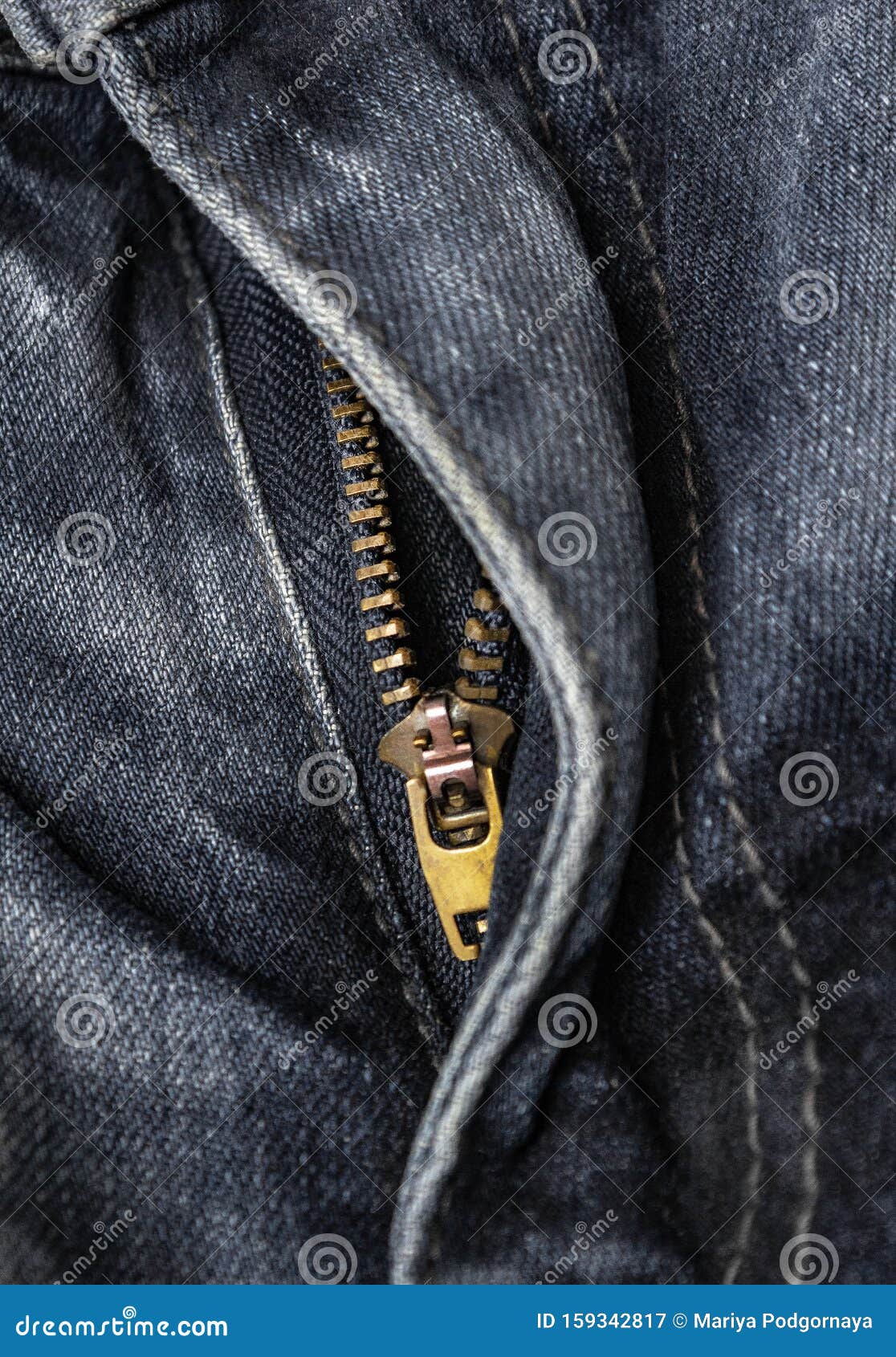 Close-up Zipper Open on Blue Jeans, Denim Texture, Zipper Jeans Pants ...