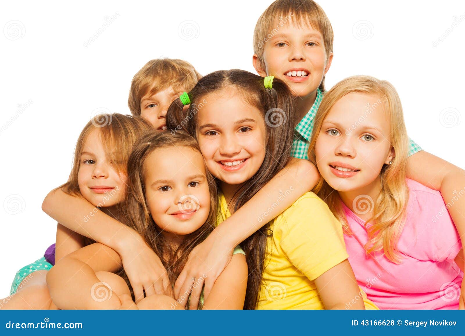 Close-upportret Van Zes Jonge Geitjes Stock Foto - Image of knuffelen ...