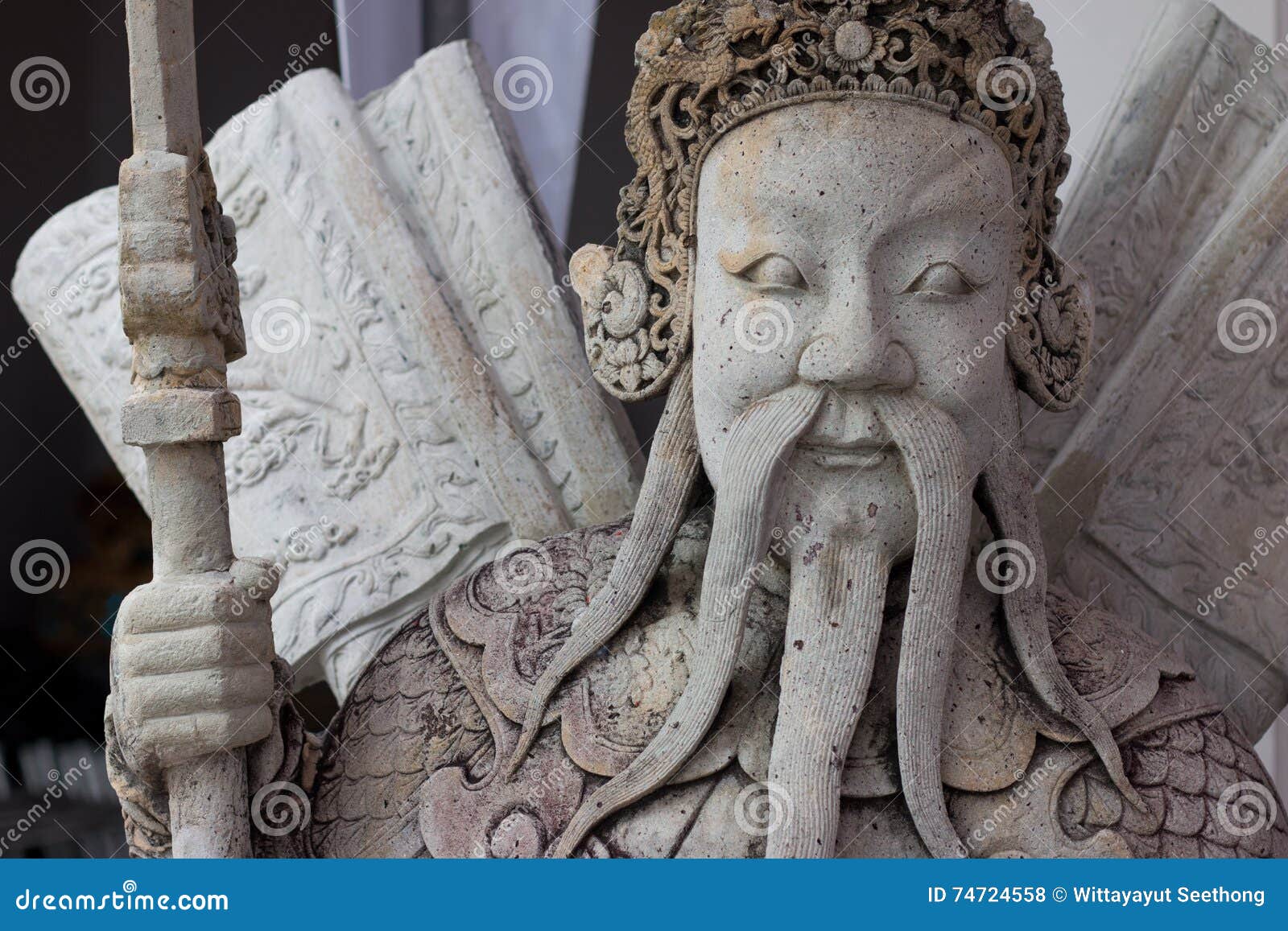 Close-ups Statue the Face Chinese Ship Ballast. Stock Photo - Image of ...