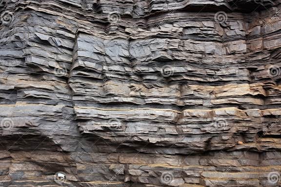 Close-ups of Striations in a Weathered Rock Wall Stock Photo - Image of ...
