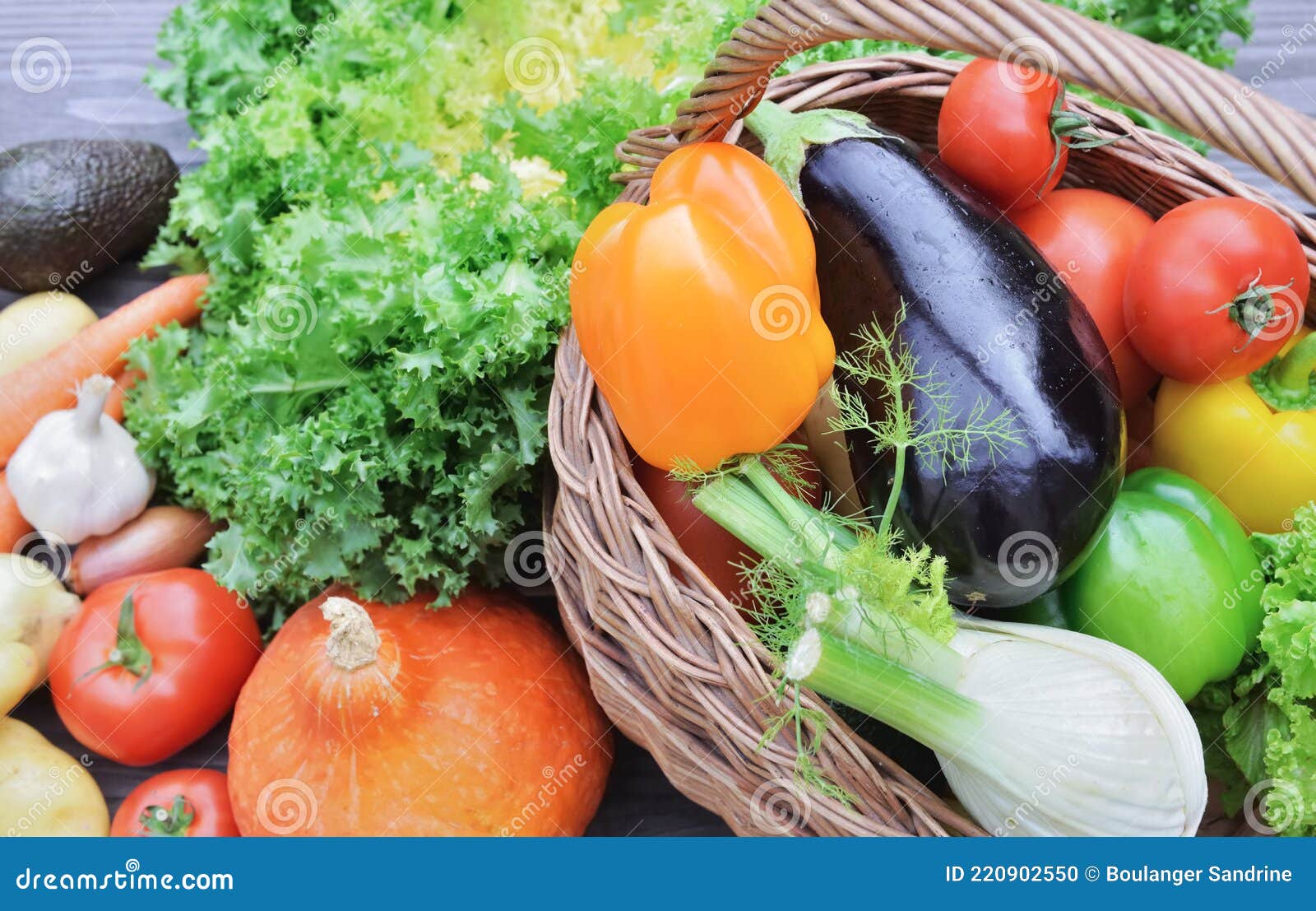 Various and Colorful Vegetables in a Basket Stock Photo - Image of ...