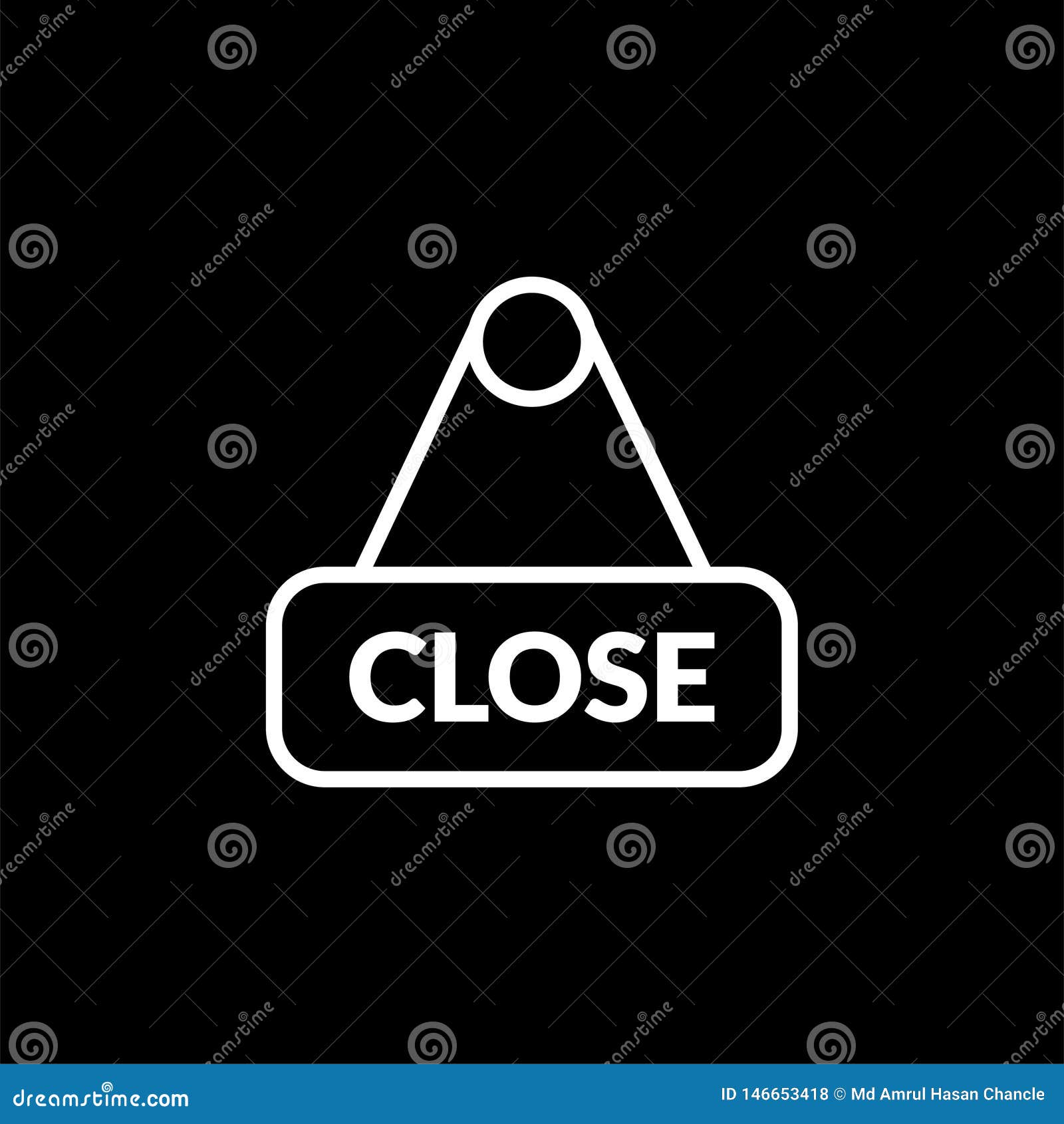 Close vector icon stock illustration. Illustration of label - 146653418