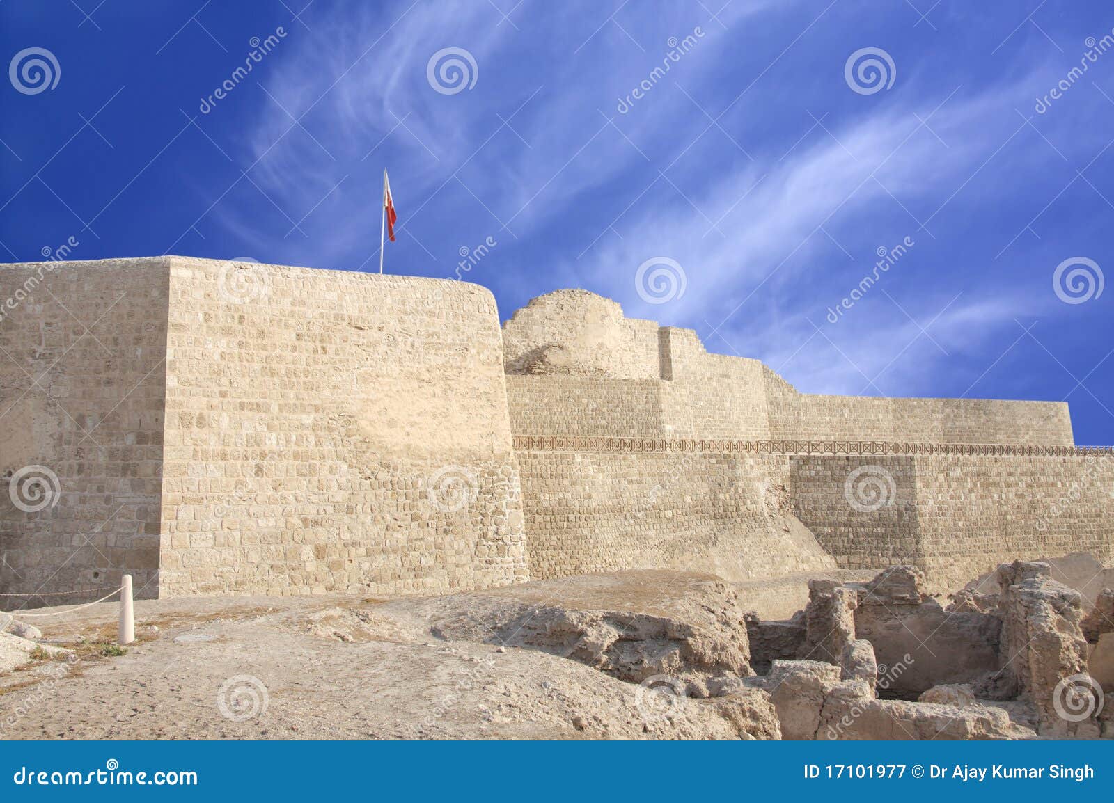 Close Veiw of the Southern Side of Bahrain Fort Stock Image - Image of ...