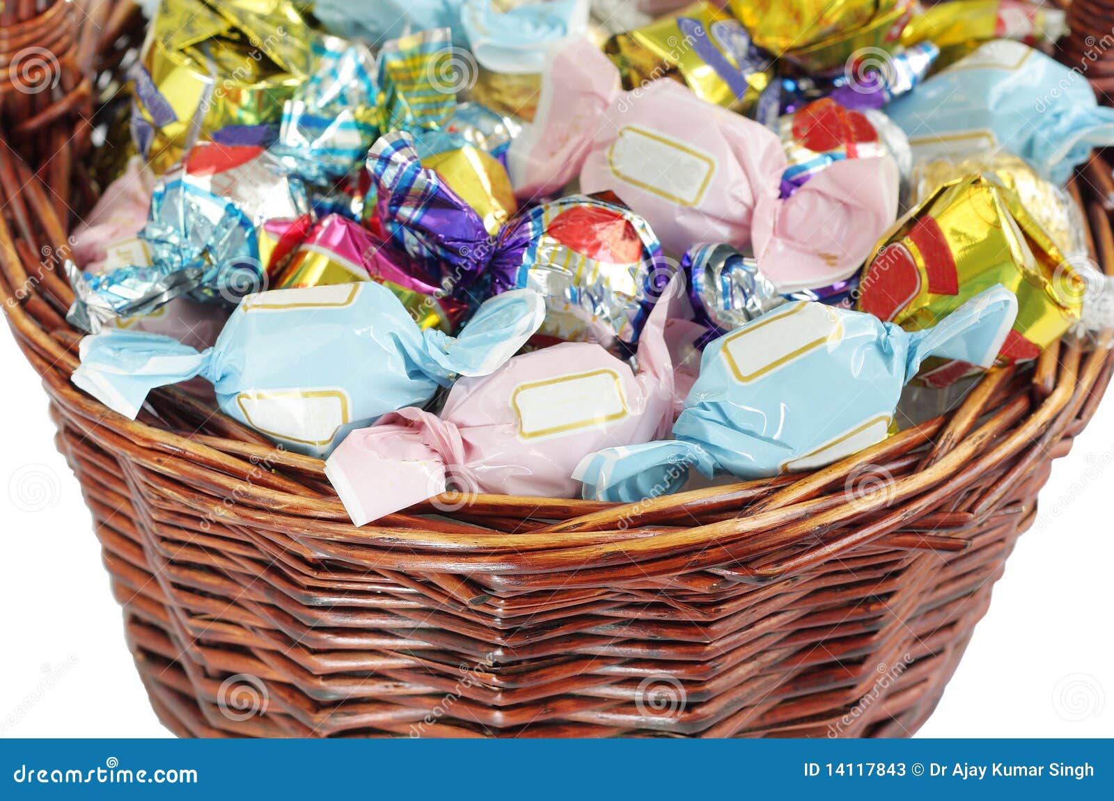 Close View of Assorted Chocolates in a Basket Stock Image - Image of ...