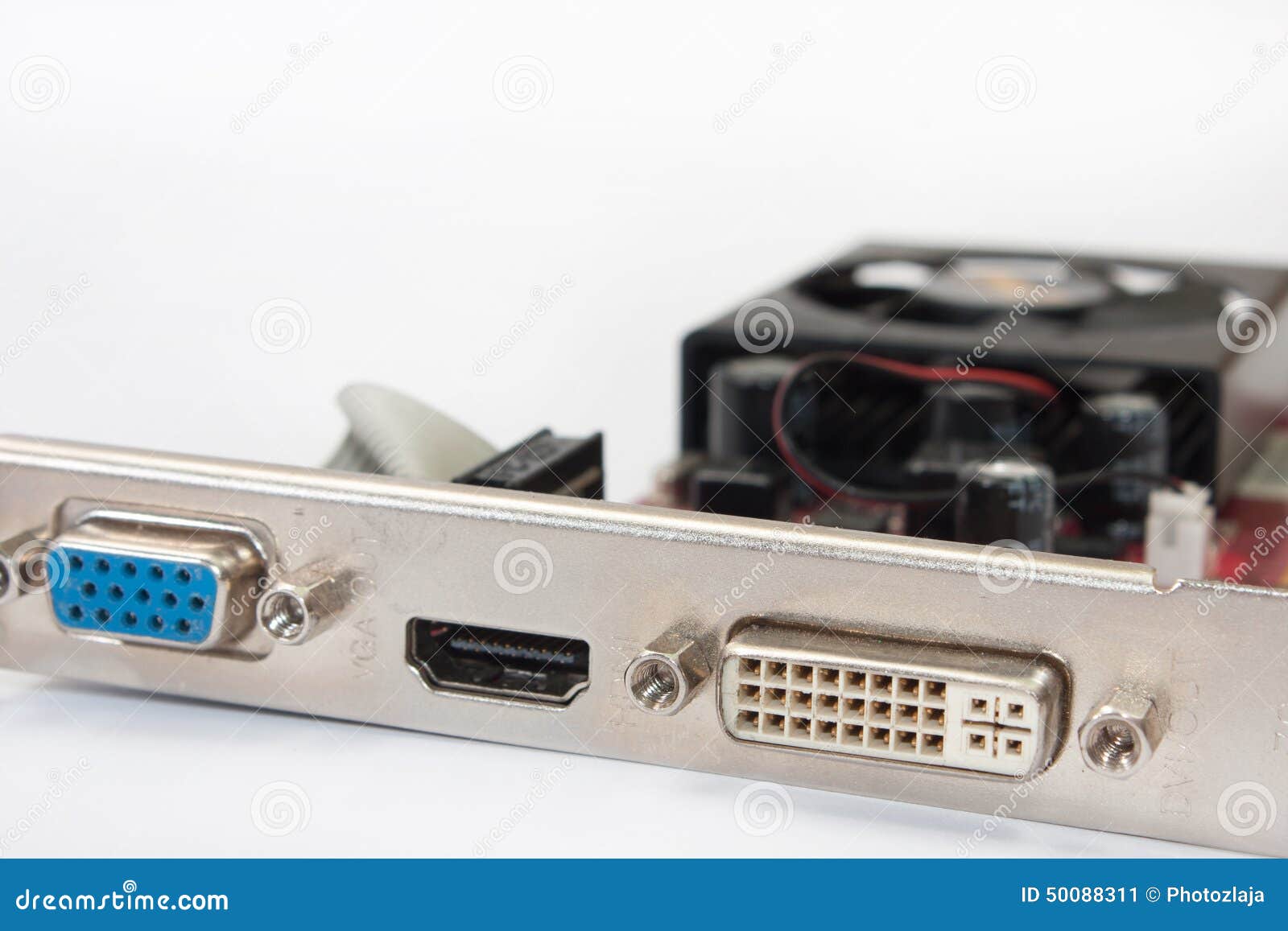 Close View of the Back of the Graphic Card Stock Image - Image of ...