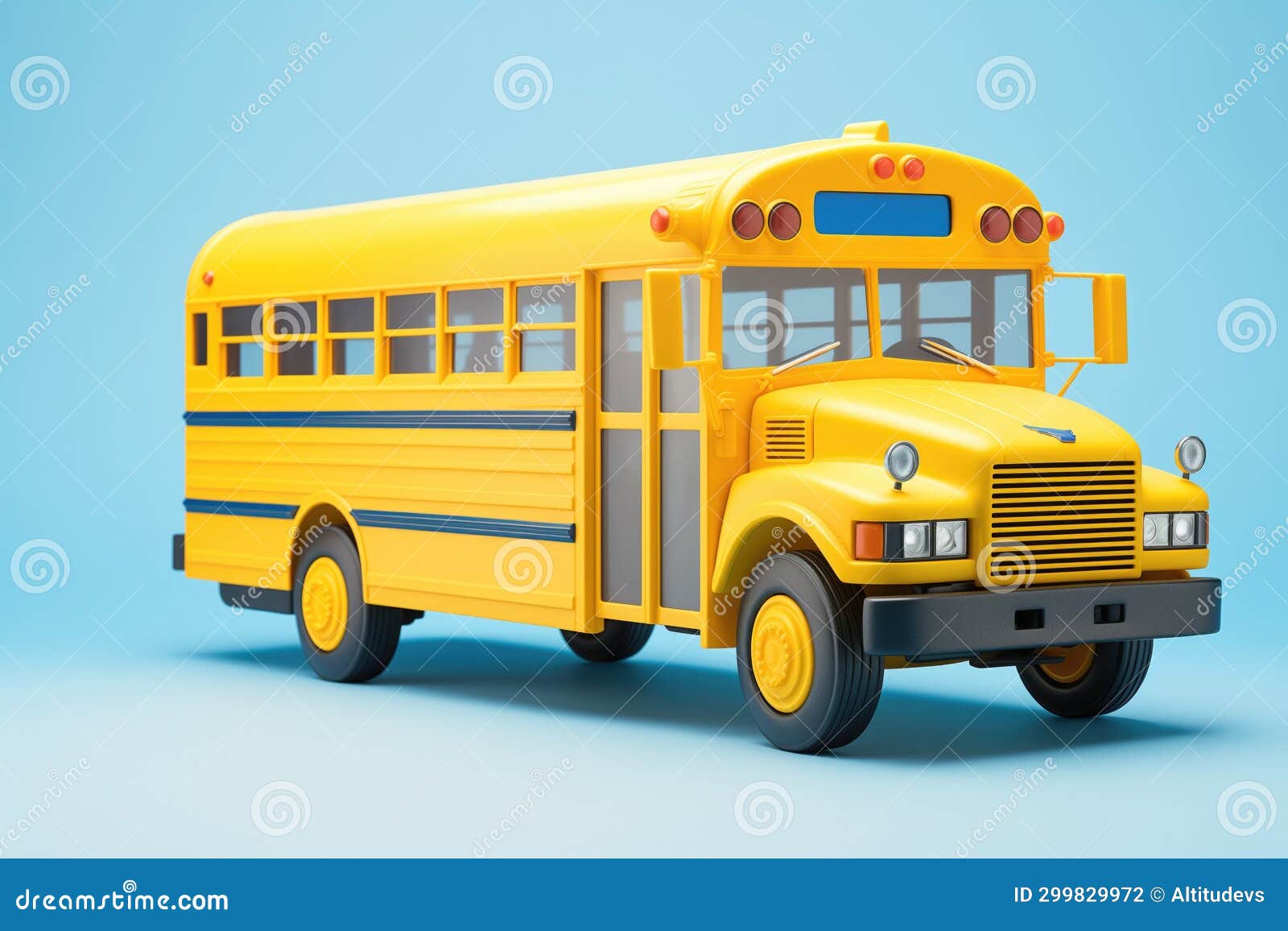 Close View of a Bright Yellow School Bus Model Stock Photo - Image of ...
