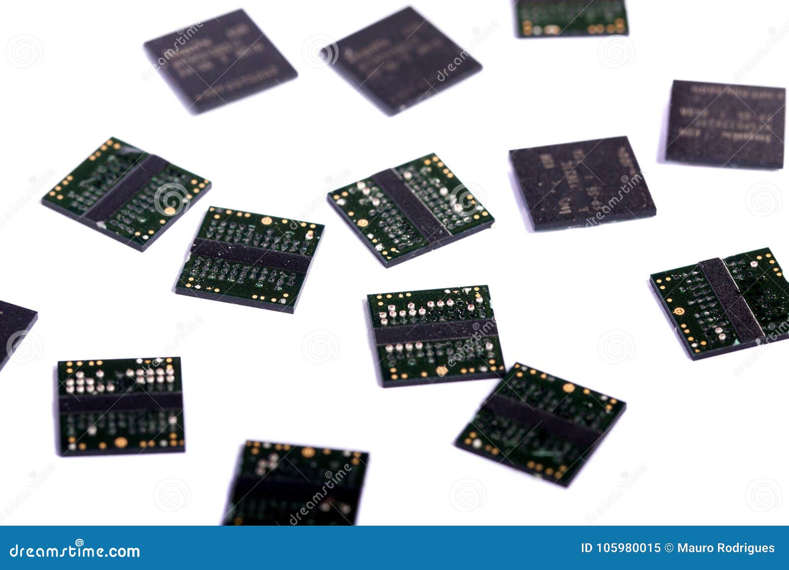 Computer memory chips stock image. Image of aligned - 105980015