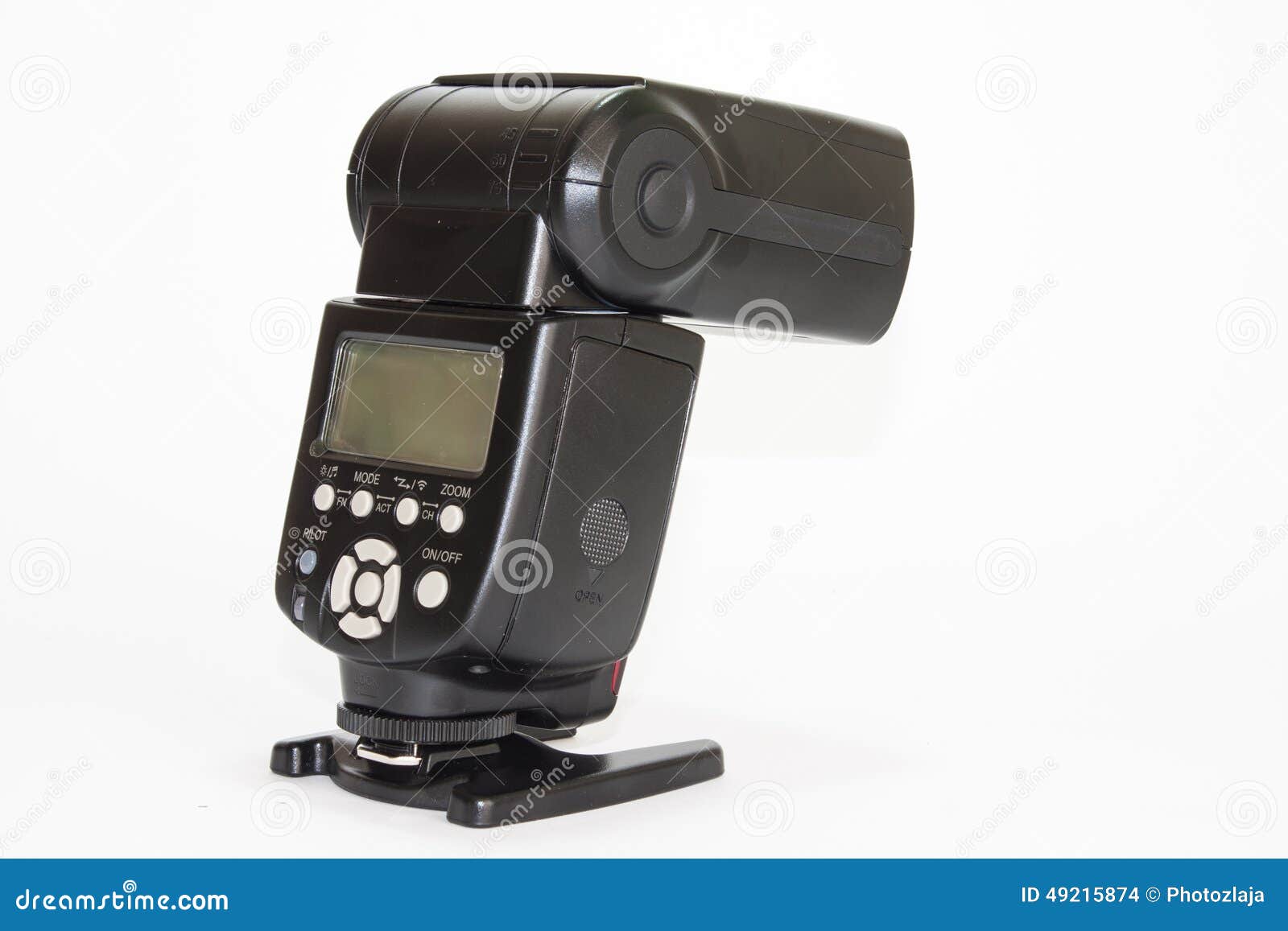 Close View of Camera Flash on the White Background Stock Photo - Image ...