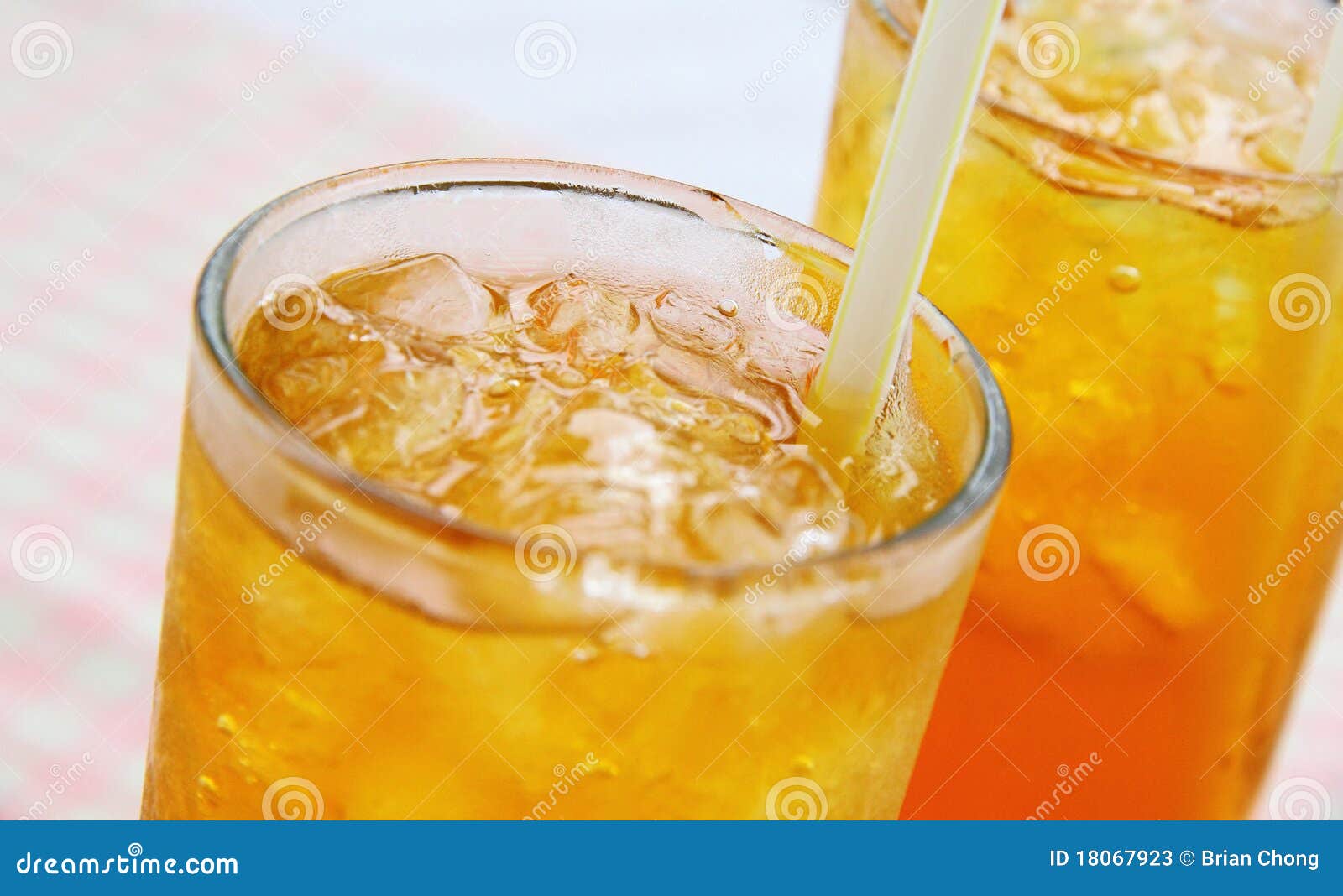 Close View of Chilled Iced Lemon Tea Stock Image - Image of water ...