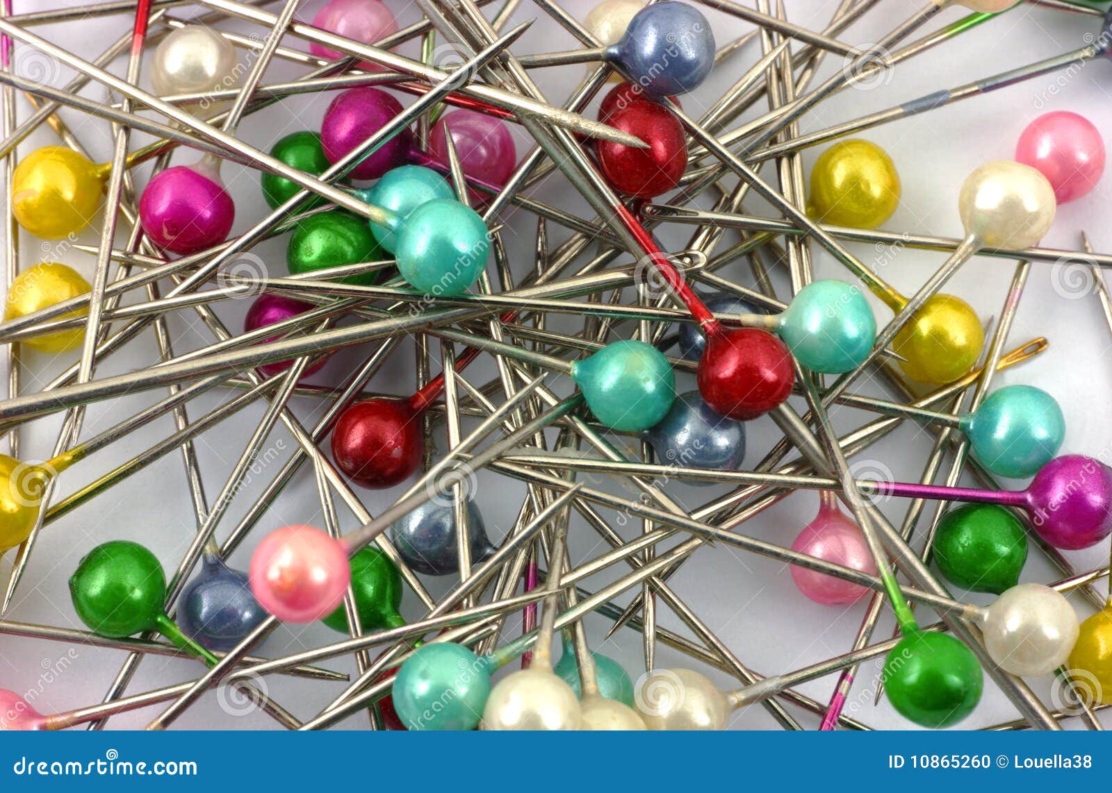 Close View Colored Pin Heads Stock Photo - Image of reds, dropped: 10865260